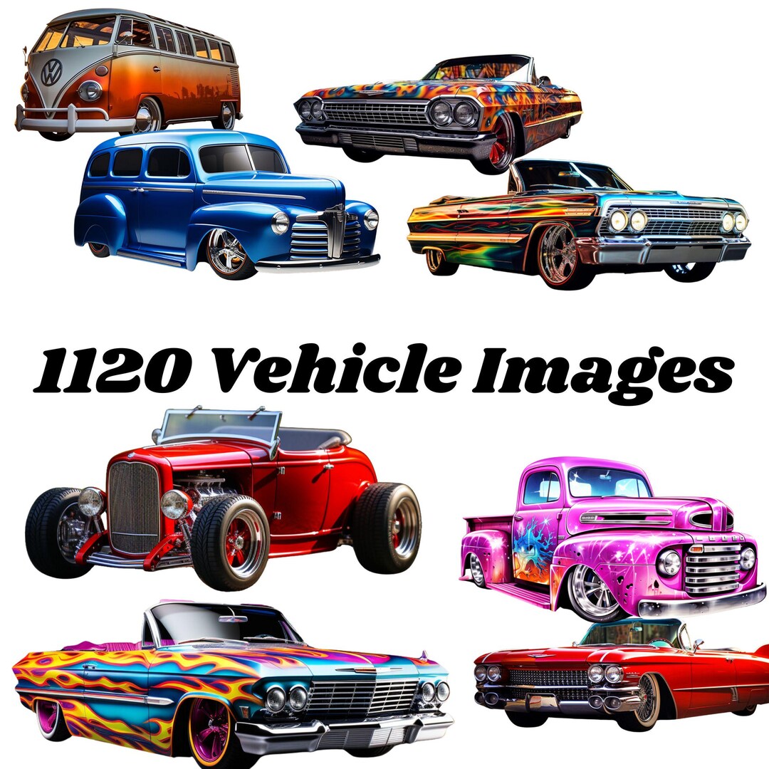 1120 Images Hot Rods, Custom Cars, Classics, Comic, Futuristic Cars. Instant Downloadable Images ...