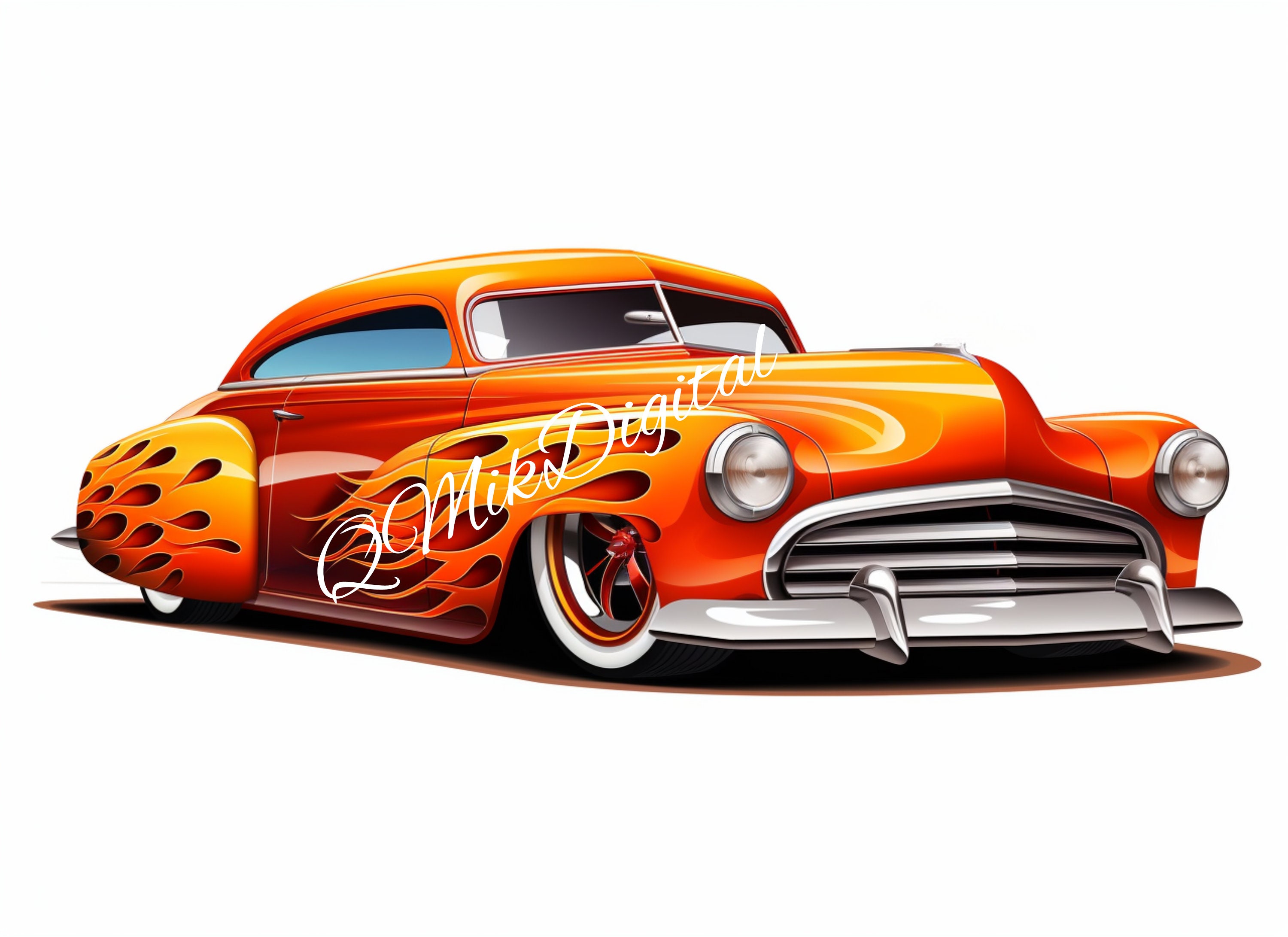 Cartoon Lead Sled Custom Car. Downloadable Image. Any Use Personal or ...