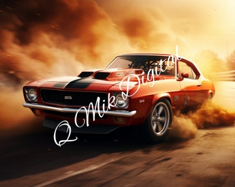 Deuce Coupe Hot Rod Car Art Digital Print - A3 Landscape - PNG File ...