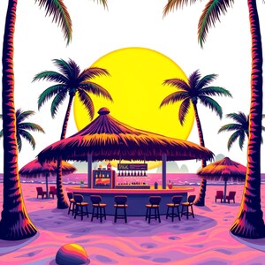 12 Abstract Tropical Beach Bar Downloadable Images. HQ JPG Format at ...