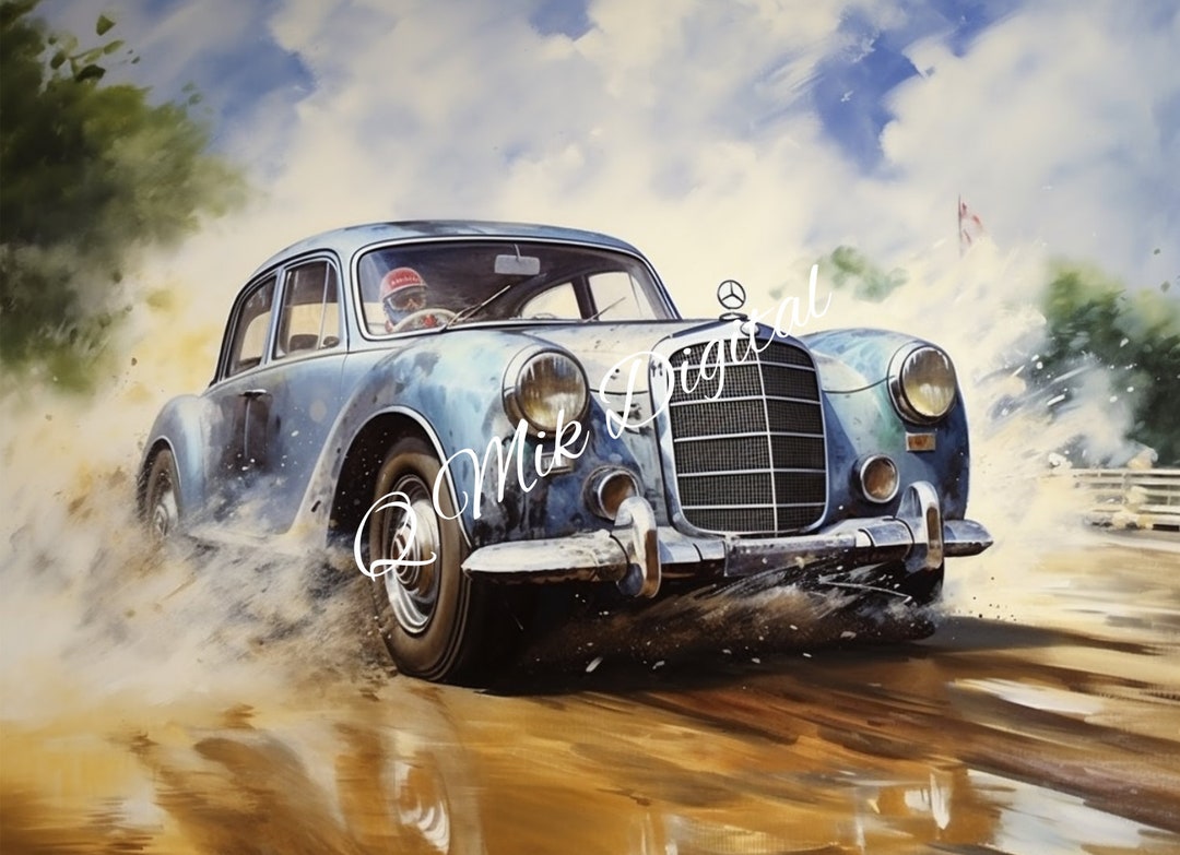 Vintage Merc Saloon Car. Downloadable Image. SVG and PNG. - Etsy