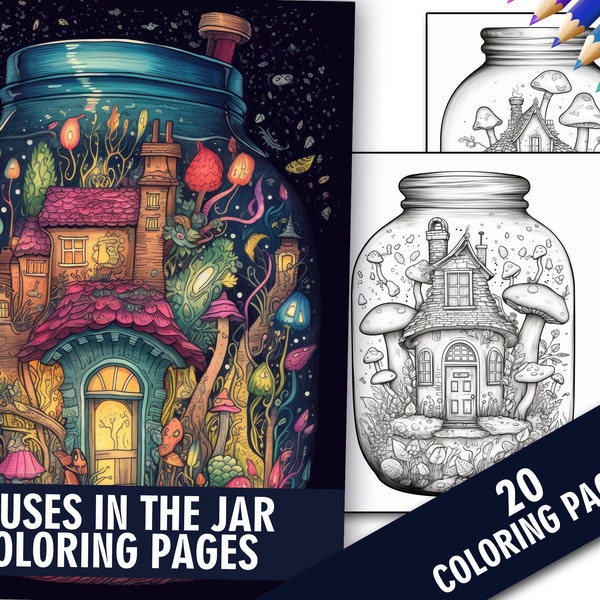 Jar Coloring Pages - Etsy UK