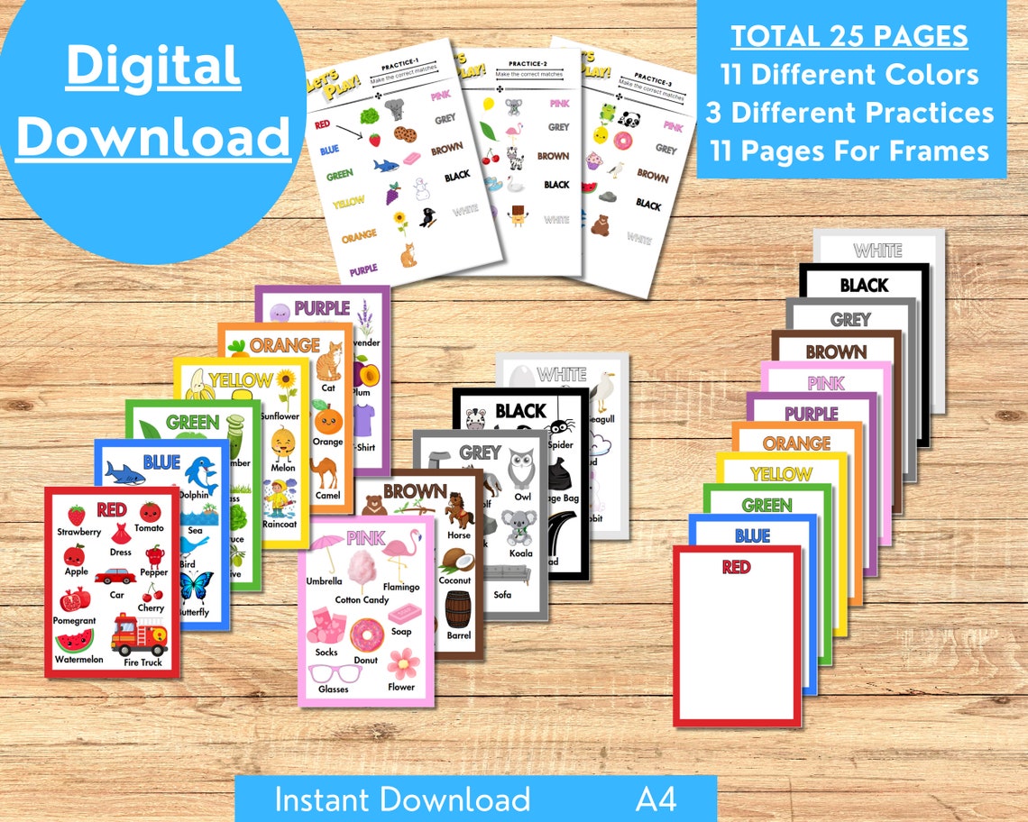 Color Matching Game, Color Activity, Learning Colors, Toddler Activity ...