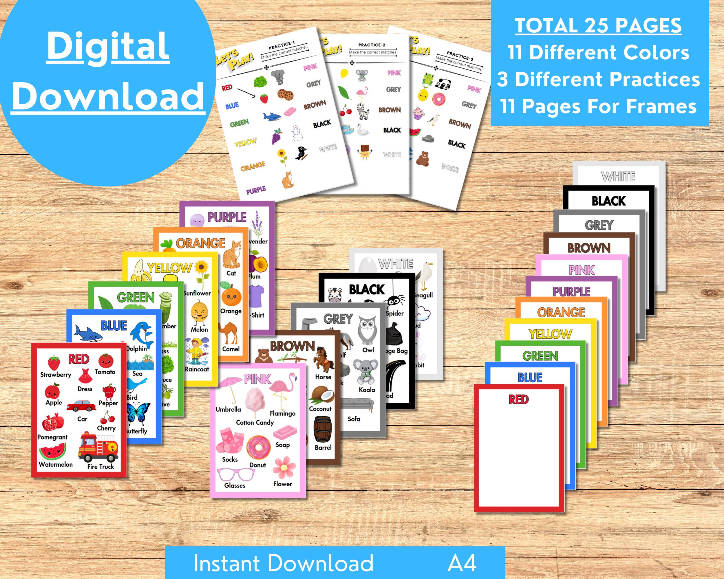 Color Matching Game, Color Activity, Learning Colors, Toddler Activity ...