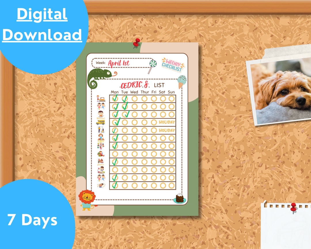 Kids Daily Checklist Schedule Printable, Homeschool Planner to Do List ...
