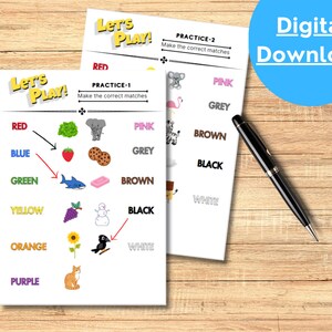 Color Matching Game, Color Activity, Learning Colors, Toddler Activity ...