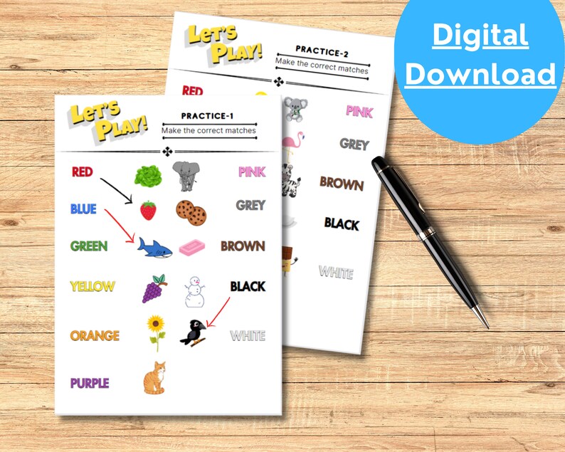 Color Matching Game, Color Activity, Learning Colors, Toddler Activity ...