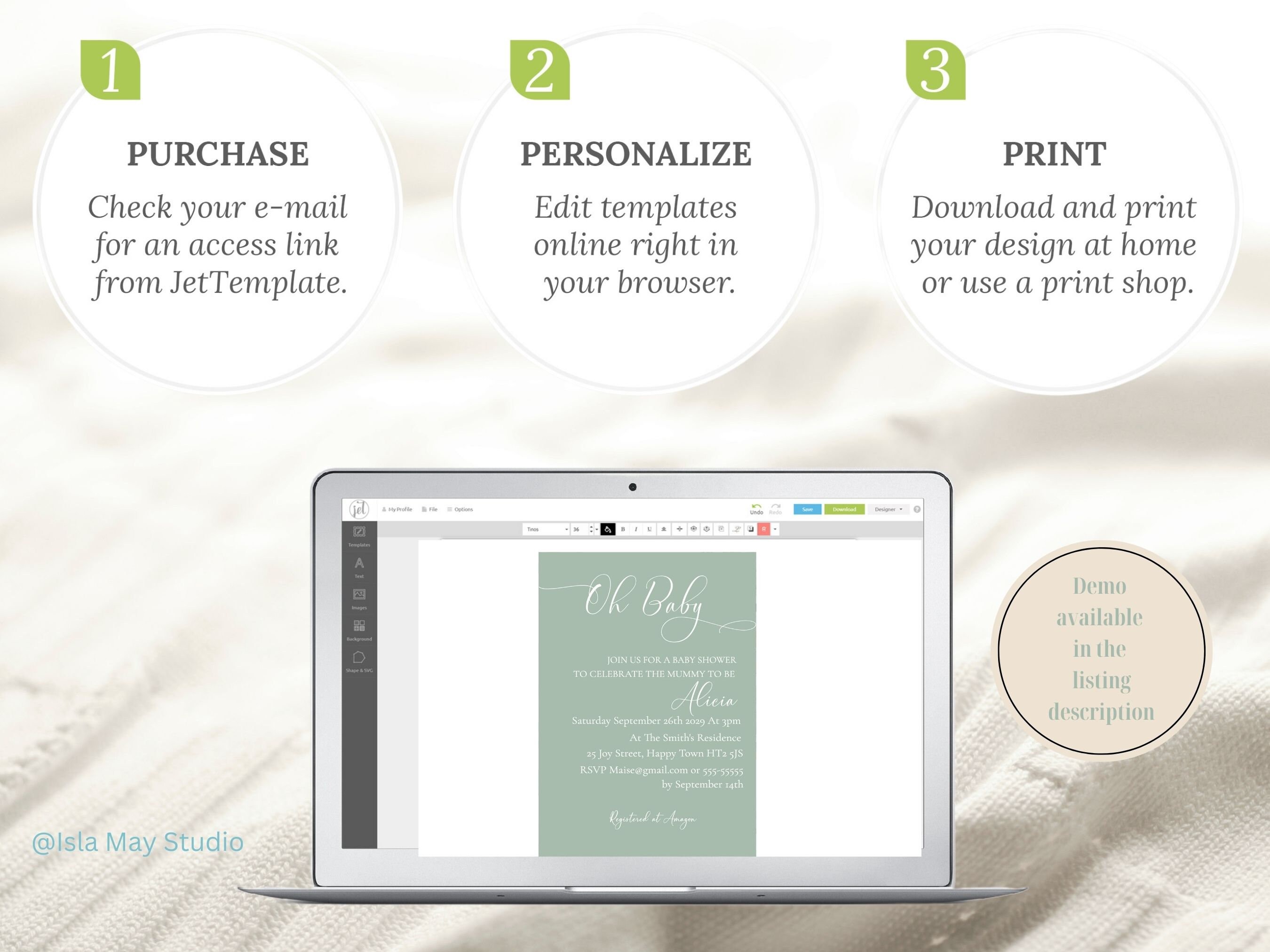 Editable Bunting Sage Green Baby Shower Decorations Baby - Etsy