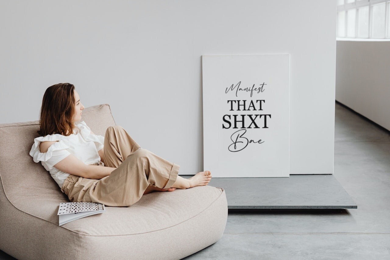 Manifest That Shxt Bae SVG, Affirmations SVG, Manifestation SVG ...