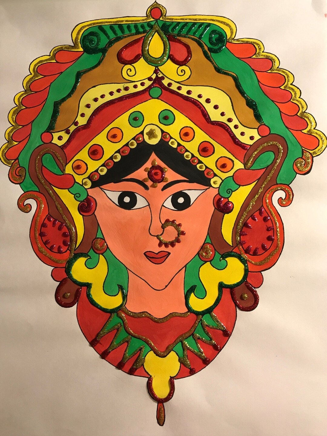 Durga Puja Decor Printable Hand-made Art Gifts for Mom Hindu Goddess ...