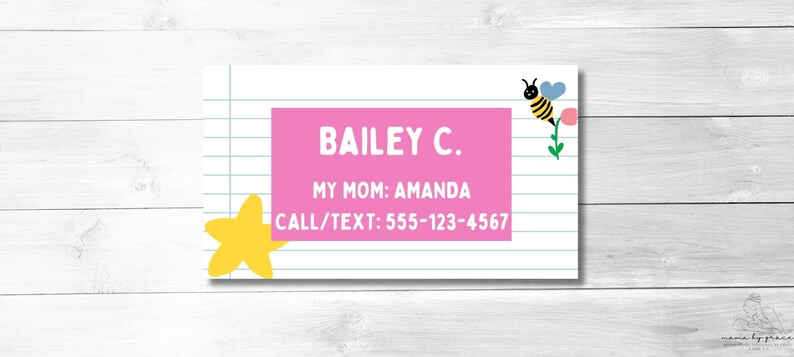 Editable Kids Play Date Contact Card - Etsy