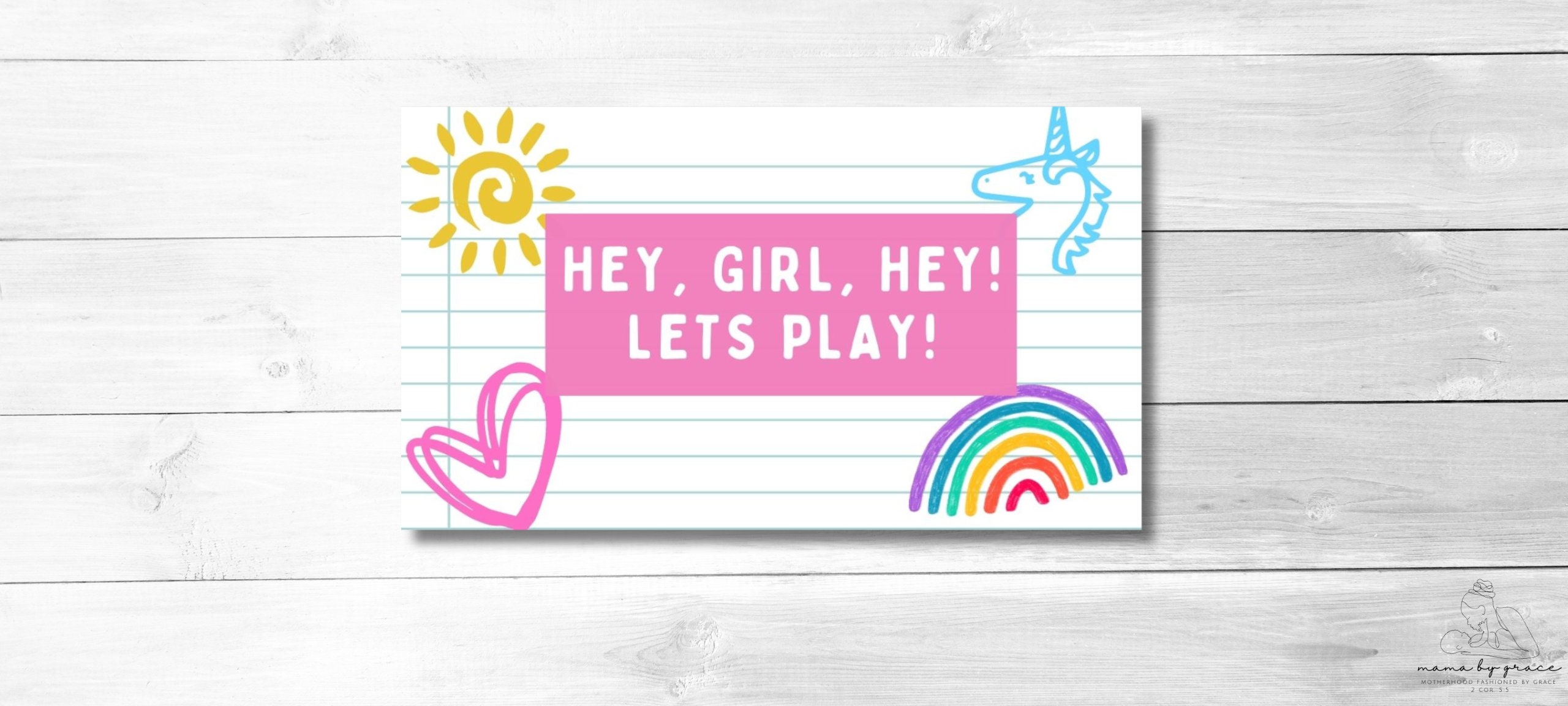 Editable Kids Play Date Contact Card - Etsy