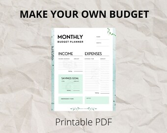 Monthly Budget Planner Chic Digital Planner - Etsy