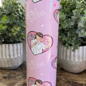 Pink Peso Pluma 20 Oz Custom Tumbler, La Doble P, Old School Hearts - Etsy