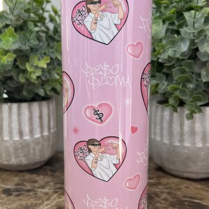 Pink Peso Pluma 20 Oz Custom Tumbler, La Doble P, Old School Hearts - Etsy