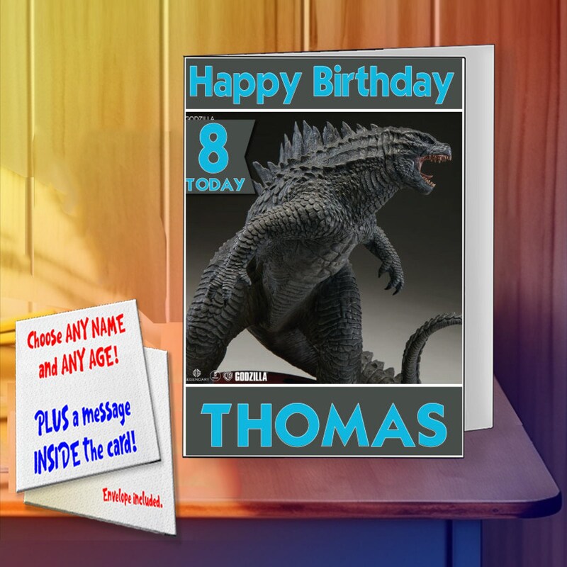 Godzilla Invitation Card - Etsy