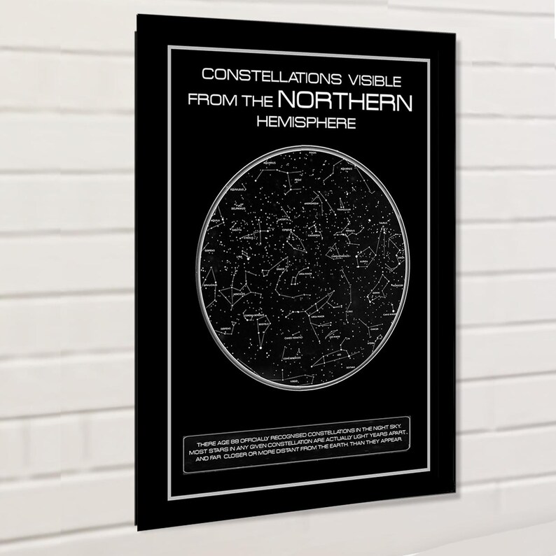 Quality Dual Framed Night Sky Constellation Maps, Fixed or Personalised ...