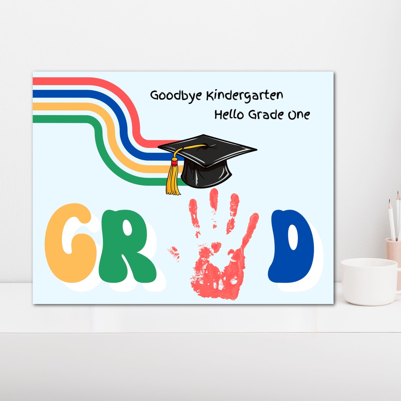 Kindergarten Graduation Handprint Art Kindergarten - Etsy