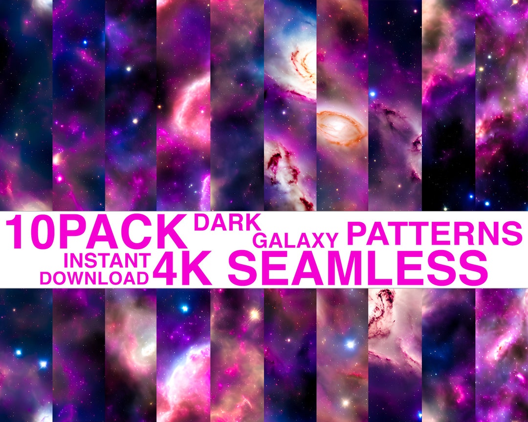 10 PACK - Dark Galaxy Watercolor Patterns - 4K Seamless | Galaxy ...