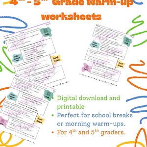 4th Grade Morning Work | Daily Warm-up Packet | Math, ELA, Science ...