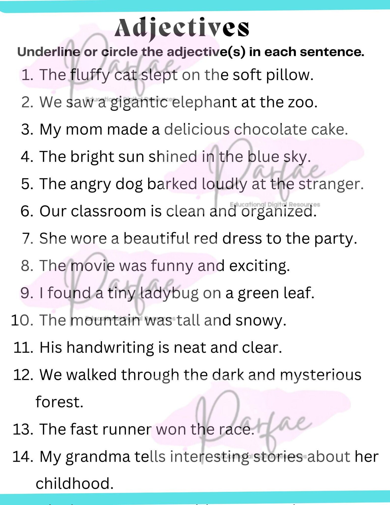 4th Grade - English Language Arts Practice Worksheets - Etsy