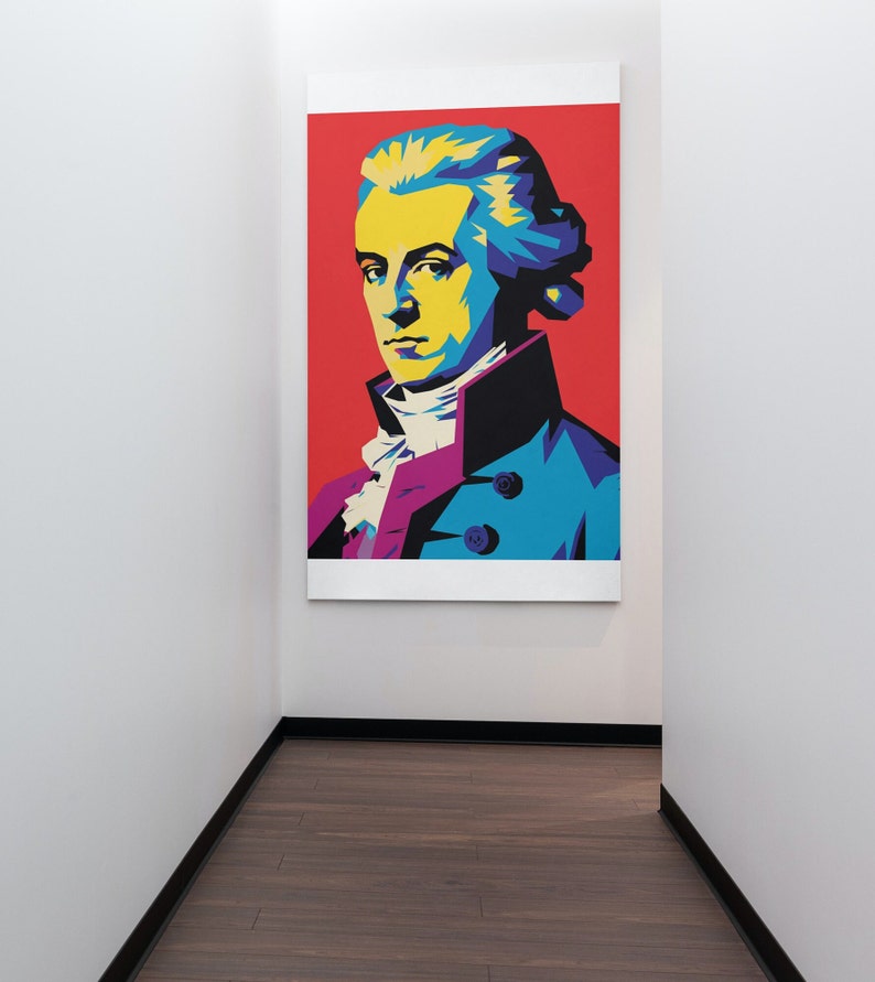 Mozart Pop Art Painting - Contemporary Music Wall Decor, Classical ...
