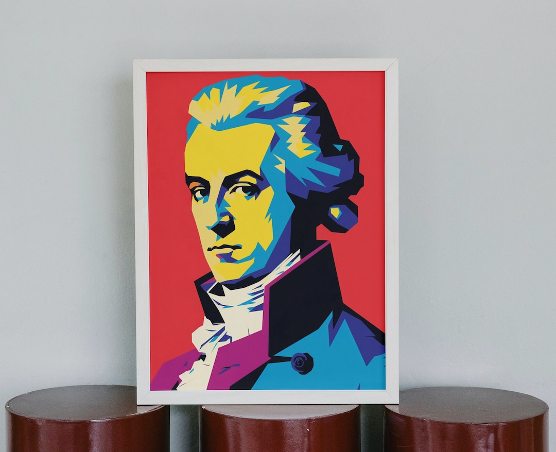 Mozart Pop Art Painting - Contemporary Music Wall Decor, Classical ...