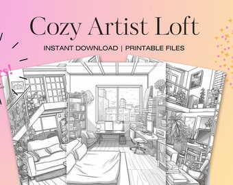 20 Cozy Cabin Scenes Coloring Book - Adults Kids Coloring Pages ...
