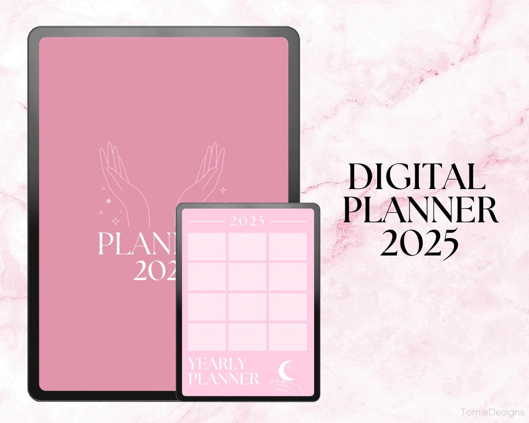 Pink Digital Planner 2025, Digital Journal, Digital Calendar, Ipad ...