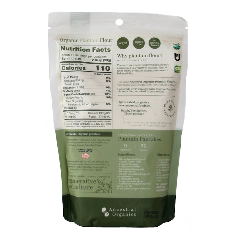 Organic Plantain Flour Gluten Free, All Purpose Flour Alternative, High ...