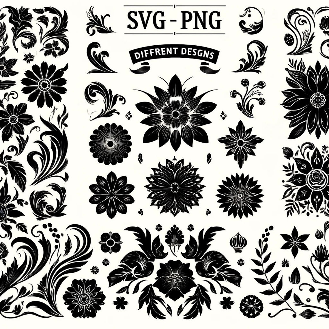 Spring Flower SVG Bundle for Cricut | Floral Designs for Shirts | Cut ...