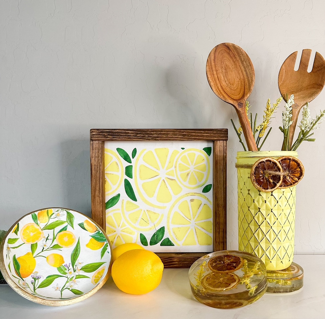 Lemon Gift Box, Lemon Summer Home Decor, Gift for New House, Summer ...