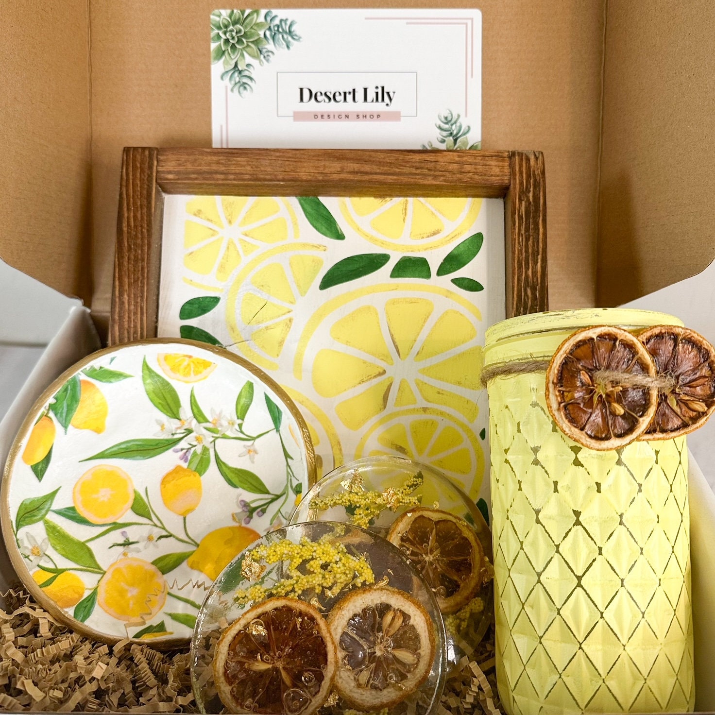 Lemon Gift Box, Lemon Summer Home Decor, Gift for New House, Summer ...