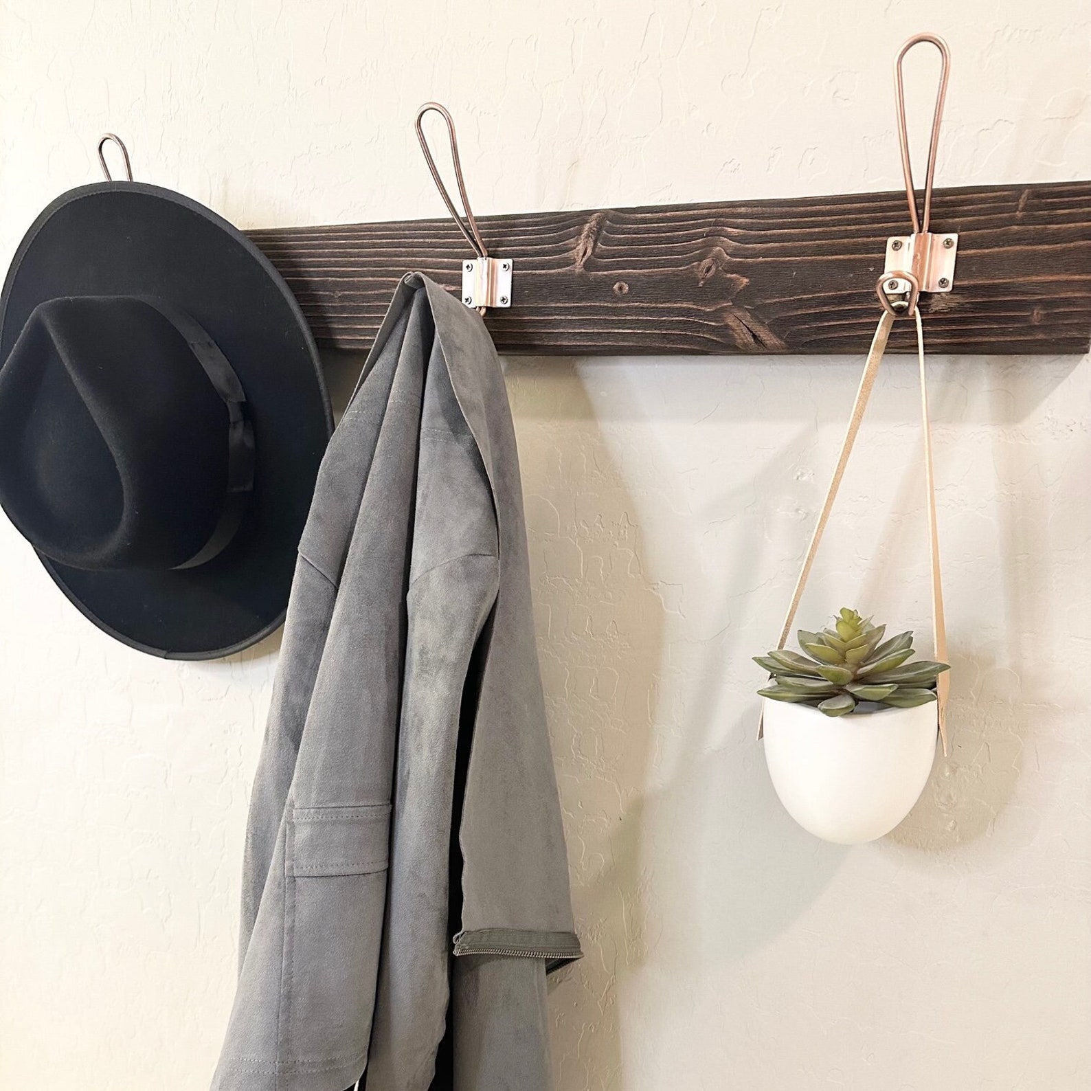 Farmhouse Wood Coat Rack Rustic Coat Rack Wood Hat Rack - Etsy