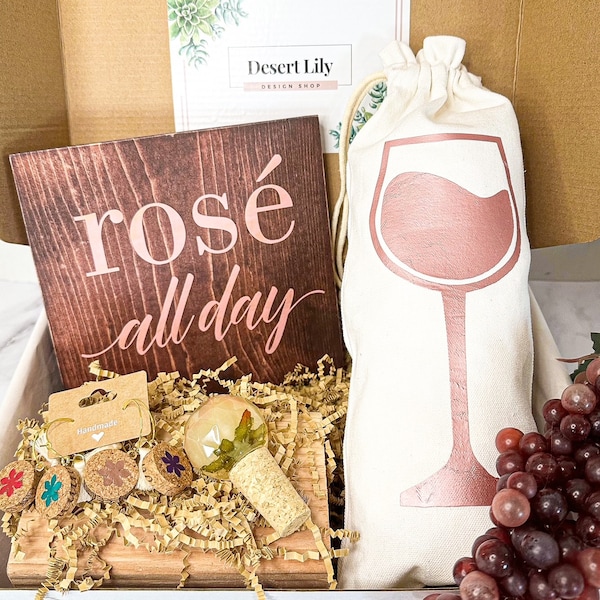 Rose and Wine Box - Etsy