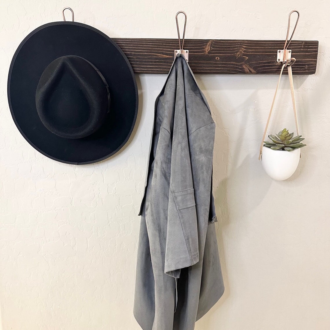 Farmhouse Wood Coat Rack Rustic Coat Rack Wood Hat Rack - Etsy