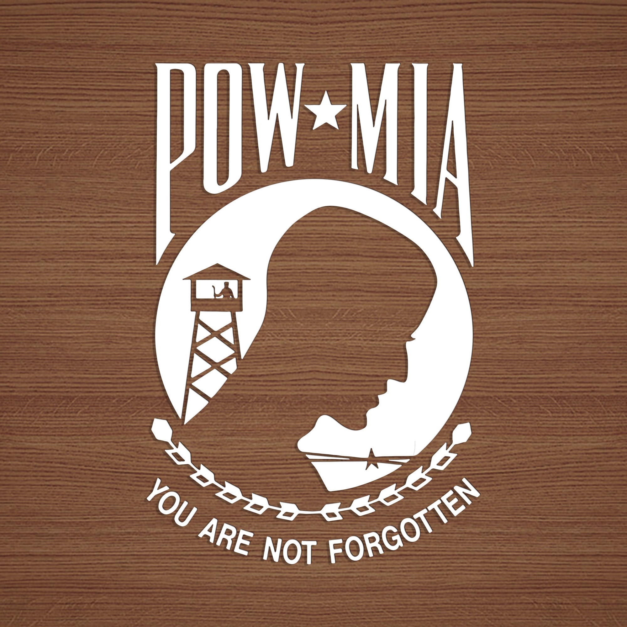 POW MIA Flag Vinyl Sticker, Prisoner of War, Missing in Action Flag ...