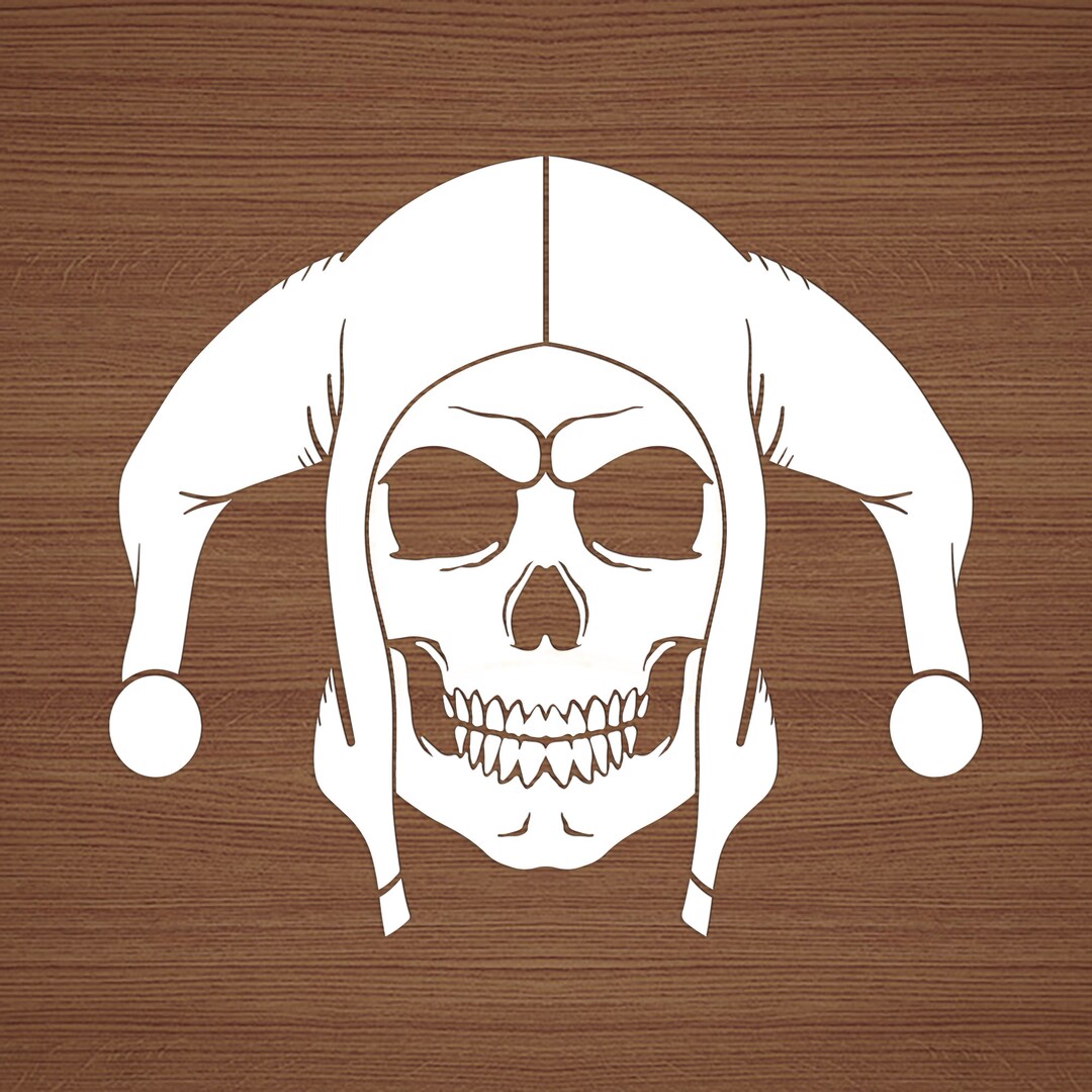 Jester Skull Vinyl Sticker, Evil Jester Window Decal - Etsy