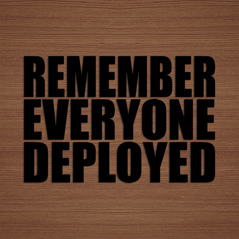 Remember Everyone Deployed Vinyl Sticker, R.E.D. Decal, RED Friday - Etsy