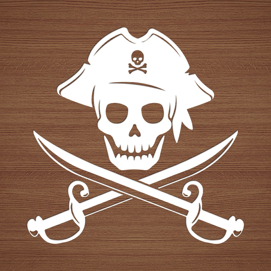 Pirate Skull Vinyl Sticker Pirate Window Decal - Etsy