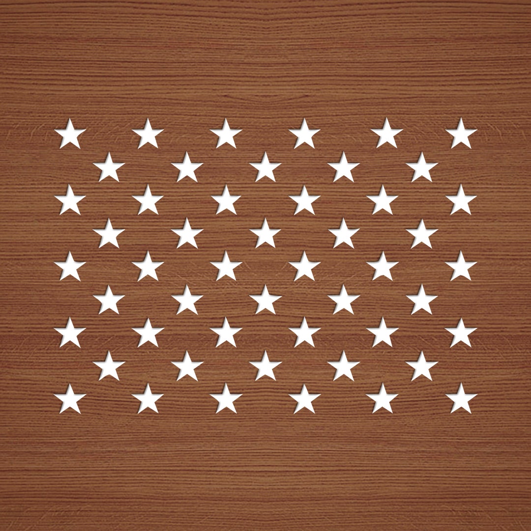 50 Stars Vinyl Sticker, American Flag Stars Window Decal - Etsy