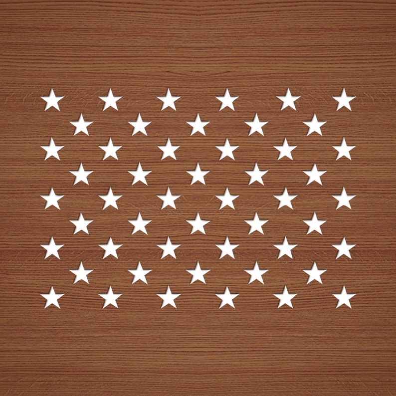 50 Stars Vinyl Sticker, American Flag Stars Window Decal - Etsy