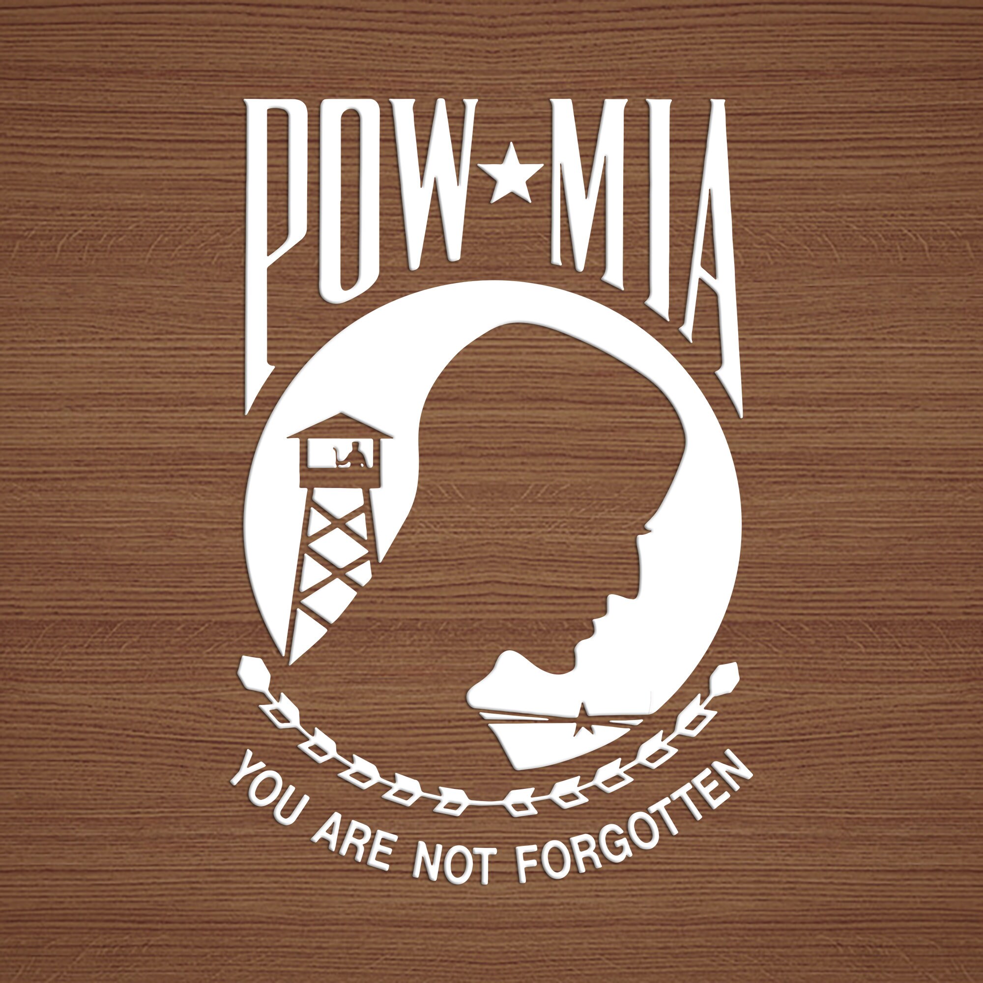 POW MIA Flag Vinyl Sticker Prisoner of War Missing in Action - Etsy