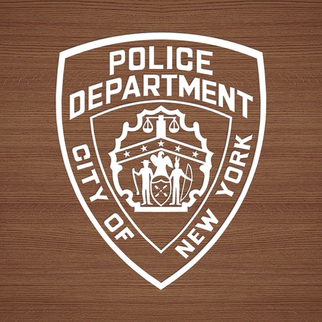 NYPD Patch Vinyl Sticker, New York City Police Department Window Decal ...