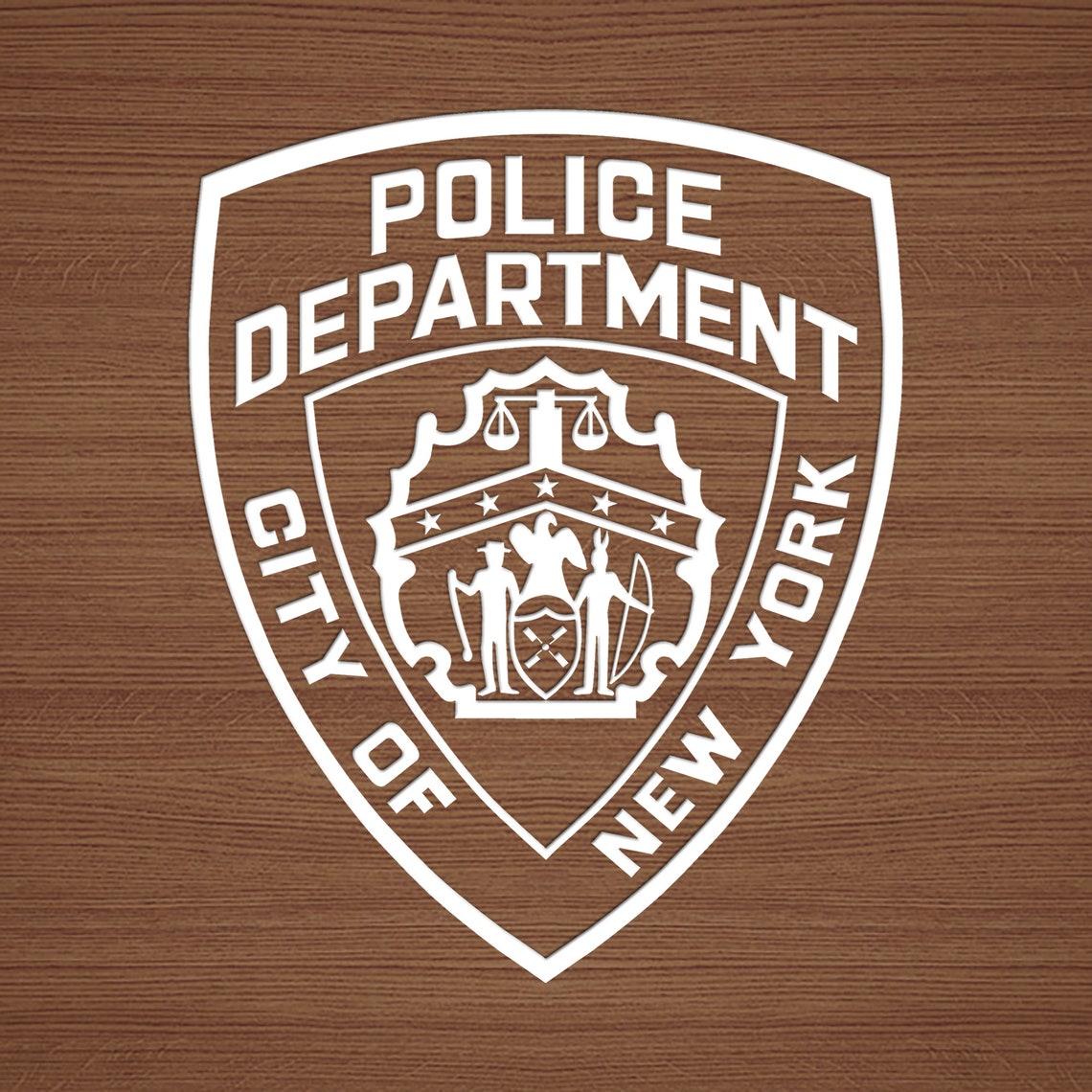 NYPD Patch Vinyl Sticker, New York City Police Department Window Decal ...