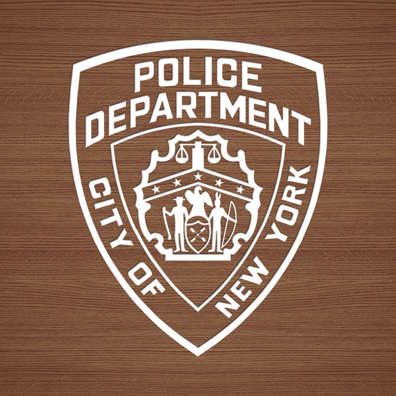 NYPD Patch Vinyl Sticker, New York City Police Department Window Decal ...