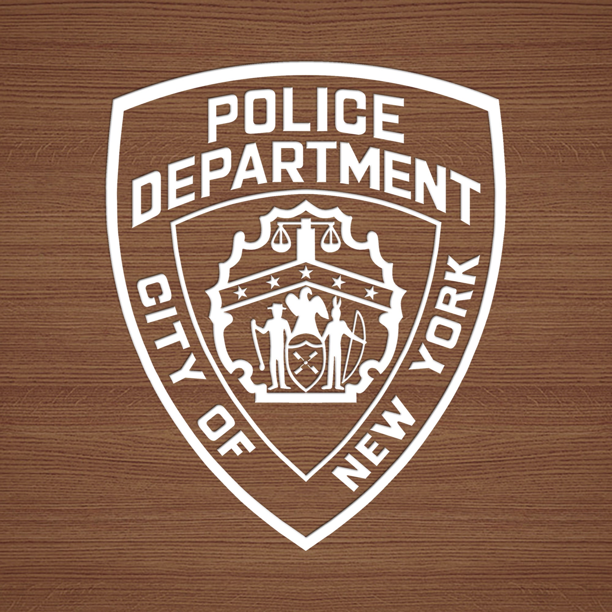 NYPD Patch Vinyl Sticker, New York City Police Department Window Decal ...