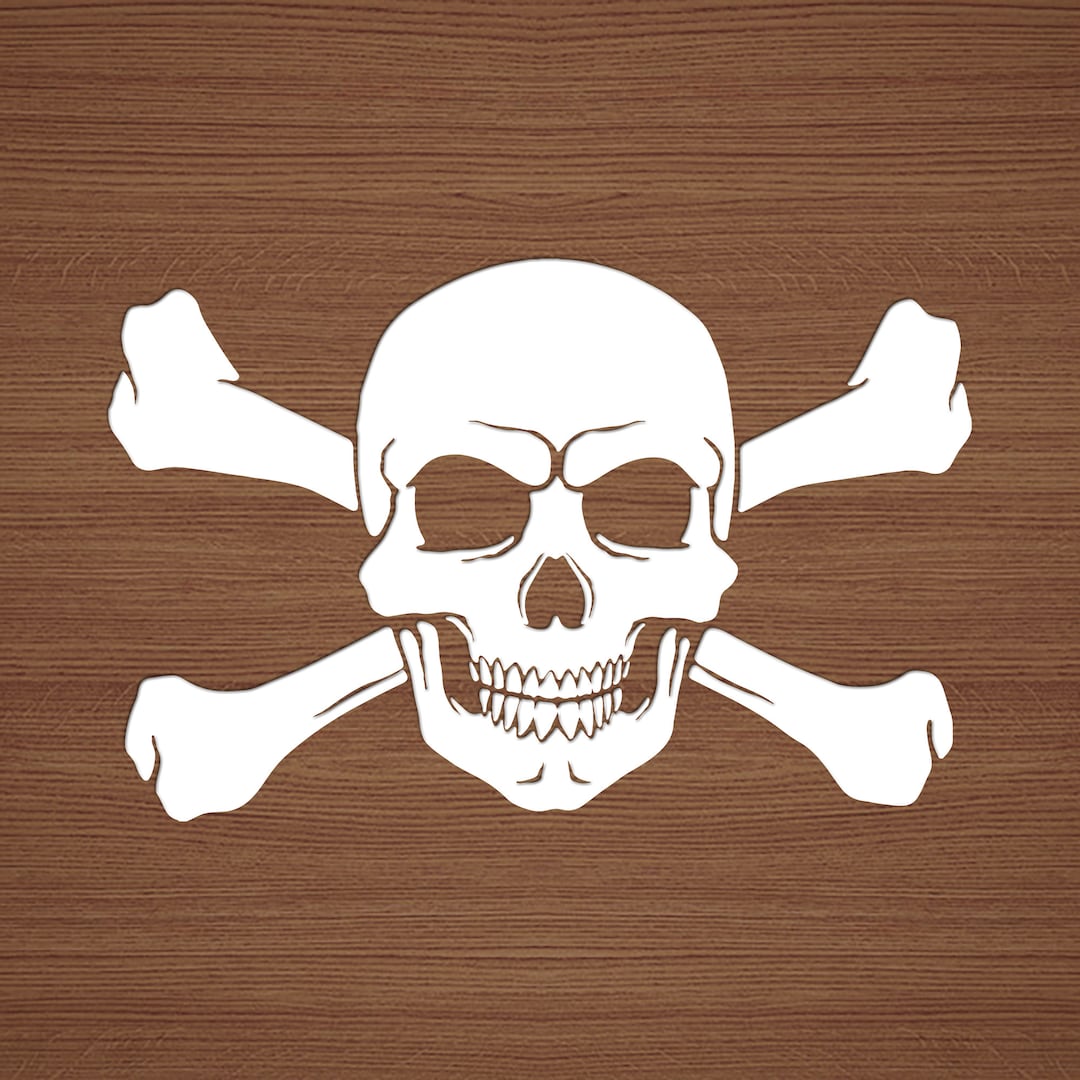 Skull & Crossbones Vinyl Sticker, Window Decal, Multiple Sizes and ...