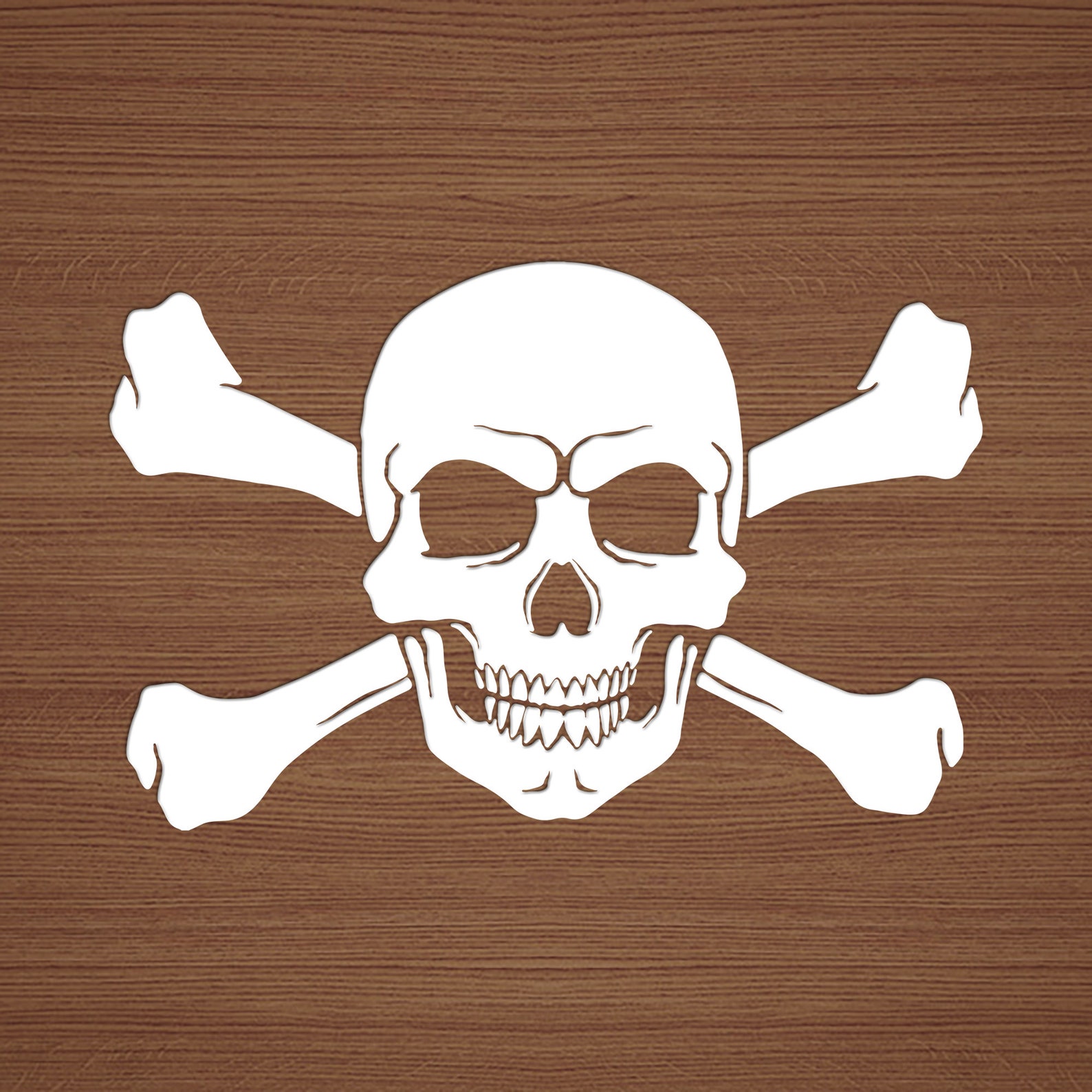 Skull & Crossbones Vinyl Sticker, Window Decal, Multiple Sizes and ...