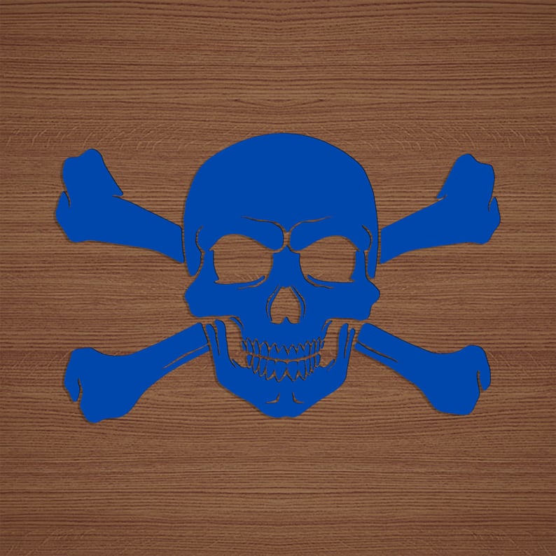 Skull & Crossbones Vinyl Sticker, Window Decal, Multiple Sizes and ...
